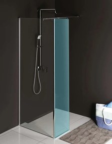 Polysan Modular Shower - Pevná sprchová stěna MS2, 80 cm, pro připojení pevného panelu, čiré sklo MS2A-80