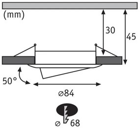 Paulmann 93940 -SADA 3x LED RGBW/2W IP23 Stm koupelnové podhledové svítidlo 230V