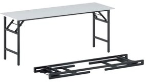 Konferenční stůl FAST READY, 170x50 cm, černá podnož, bílá