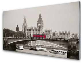 akrylový obraz Most Londýn Big Ben 125x50 cm