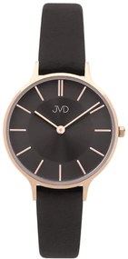 Dámské módní designové hodinky JVD JZ202.1 s řemínkem z pravé kůže