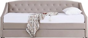 Rozkládací postel 90x200, hnědošedá Taupe, ALODA Kondela 0000399606