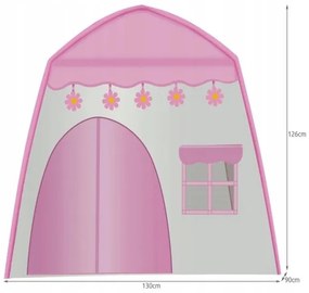 Kruzzel 17489 Dětský stan se světýlky růžový