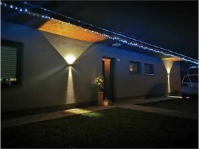 Venkovní nástěnné LED svítidlo MANTRA DAVOS černá 3000K IP54 2x6W