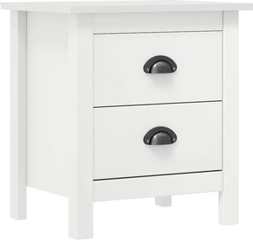 Noční stolky Hill 2 ks bílé 46x35x49,5 cm masivní borové dřevo 288908