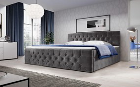 K&M postele Boxspring postel VELUTTO s úložným prostorem Velikost postele: 140 × 200 cm, Výběr matrace: Taštičková zónová matrace - měkká (70–110 kg)