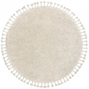 Kusový koberec Shaggy Berta krémový kruh 160cm