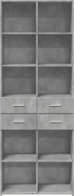 Skříň highboard betonově šedá 70x42,5x185 cm kompozitní dřevo 3281465