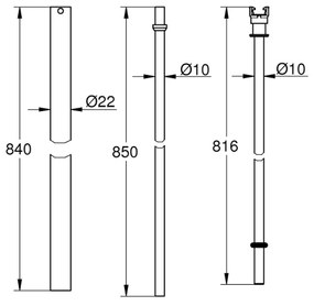 GROHE 48054000 - Sprchová trubka EUPHORIA SYSTEM 15 cm lesklý chrom