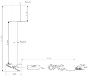 Globo 57911KG - Flexibilní lampa s klipem ROBBY 1xGU10/25W/230V šedá/hnědá