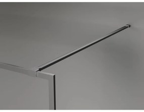 Mexen, Mexen Kioto-F sprchová stěna s rámem 130 x 202 cm, průhledná 8 mm, pistolový kov - 800-130-104-95-00