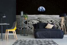 DIMEX | Samolepicí vliesová fototapeta na zeď Země na horizontu MA-5-2234 | 375 x 250 cm | modrá, černá, šedá