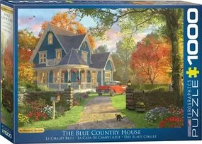 EUROGRAPHICS Puzzle Modrý venkovský dům / 1000 dílků / 67,6 × 48,9 cm