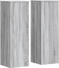 Stojany na rostliny 2 ks šedé sonoma 33 x 33 x 100 cm kompozit 3307887