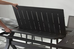 BIZZOTTO Rozkládací zahradní stůl KENYON 180x100 cm černý 0663236