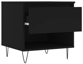 Konferenční stolek černý 50 x 46 x 50 cm kompozitní dřevo - Default Title