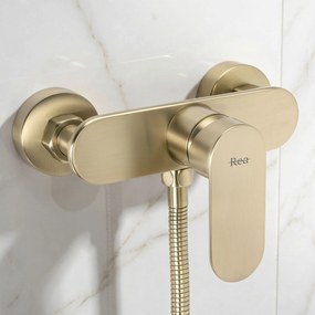 Rea Drop, sprchová baterie s ruční sprchovou soupravou, zlatá matná, REA-B2234