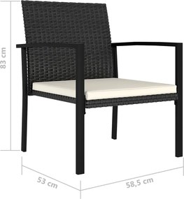 vidaXL Zahradní jídelní židle 2 ks polyratan [317170] Barva: Šedá