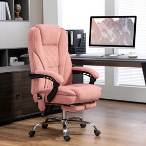 Kancelářská židle Vinsetto s vibrační masáží, ergonomická židle s funkcí houpání, vyhříváním, výškově nastavitelná točná židle s opěrkou na nohy, dál…