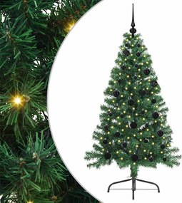 Umělý osvětlený vánoční stromeček Zelená 150 cm PVC 3396999