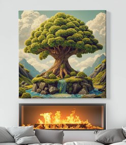 Obraz na plátně - Strom života Wild Brocco FeelHappy.cz Velikost obrazu: 80 x 80 cm