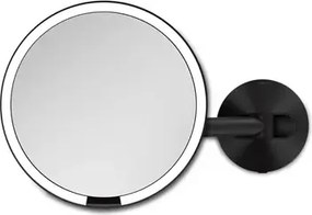 Simplehuman Sensor černá / Kosmetické zrcátko na zeď / LED osvětlení /