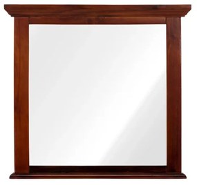 furniture-nabytek.cz - Masivní zrcadlo Catello z borovicového dřeva, hnědé, lakované – 75×70 cm
