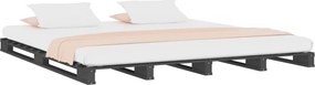 vidaXL Postel z palet 120 x 200 cm masivní borové dřevo [821389] Barva: Šedá
