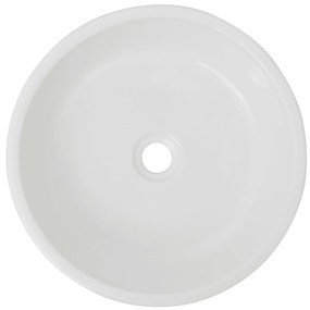 Umyvadlo - kulaté - keramické - bílé | 42x12 cm
