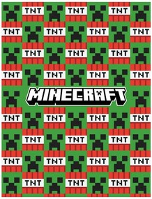 Coral fleece deka Minecraft - Creeper & TNT