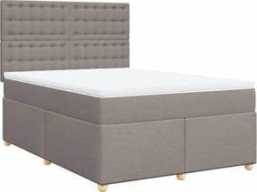 Box spring postel s matrací taupe 160x200 cm textil 3291349