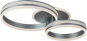 Rabalux Stříbrné stropní LED svítidlo Avalon 650mm 50W 2229