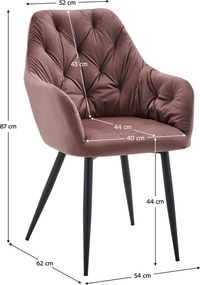 Designové křeslo, tmavě růžová Velvet látka, VERIO NEW