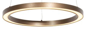 Bronzové závěsné svítidlo 40 cm vč. LED s 3stupňovým stmívačem - Girello