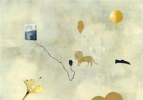 Andrea Tachezy | Chytrý lev Rám: Bílý, Velikost: 50 x 70 cm