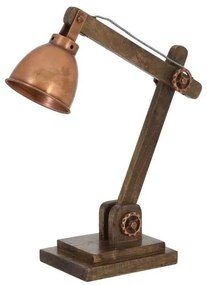 Dřevěná stolní lampička Elmer Copper - 50*15*45 cm