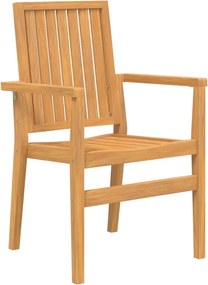 Stohovatelné zahradní židle 6 ks 56,5x57,5x91 cm masivní teak 3157902