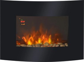 HOMCOM Elektrokamin Krb Krbová kamna Elektrický nástěnný krb 65 x 11,4 x 52 cm
