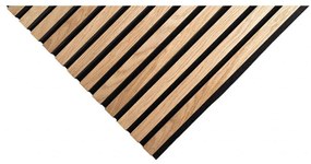 Dekorační obkladový SLAT panel akustic 27-14 Dub Klasik MDF černá 280cm x 60cm