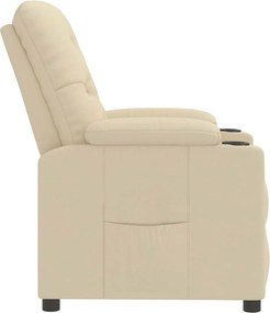 Polohovací křeslo krémové textil 339111