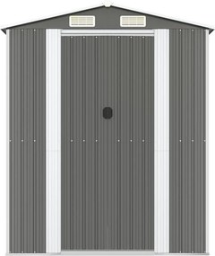 Zahradní kůlna světle šedá 192 x 938 x 223 cm pozinkovaná ocel 3147447