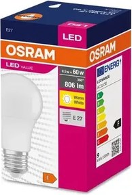 OSRAM LED žárovka 8.5W E27 / 806 lm / 2700k / 10000h / 230V / noDIM /