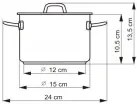 KOLIMAX - české nerezové nádobí KOLIMAX Hrnec IDEAL s poklicí, průměr 15cm, objem 1.5l