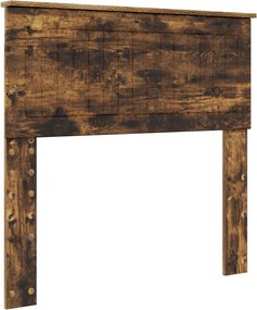Rám postele s čelo Kouřový dub 90 x 190 cm Kompozitní dřevo 3410953