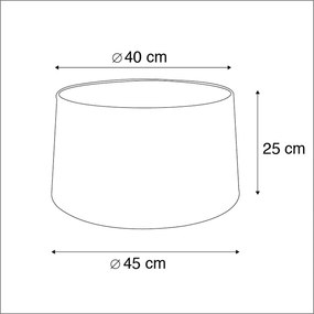 Stínidlo z bavlny černé 40/45/25 se zlatým vnitřkem