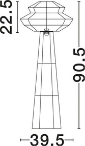 Provazová stojací lampa v přírodní barvě (výška 90,5 cm) Nua – Nova Luce