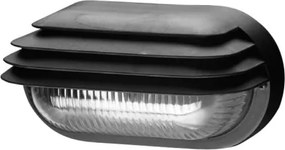 Svítidlo Panlux OVAL GRILL SOG-M-40/C 40W E27 černá IP44 matné sklo