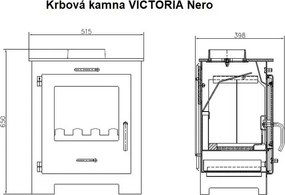 Krbová kamna VICTORIA Nero