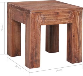 Konferenční stolek 30 x 30 x 30 cm masivní mahagon 283919