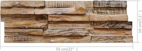 Nástěnné obkladové panely 10 ks 1,01 m² masivní teakové dřevo 326177
